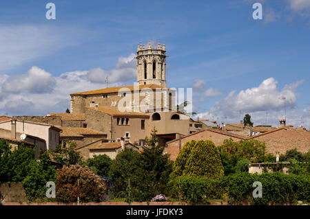 Village of La Pera Baix Emporda, Giroana province, Spain Stock Photo ...