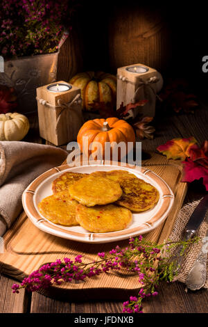 potato pancakes with pumpkin puree Stock Photo - Alamy