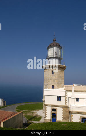 lighthouse at Matxitxako, Cape Bermeo, Vizcaya, Basque Country, Spain ...