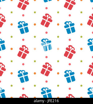 Retro vintage Christmas pattern with gift boxes Stock Photo - Alamy