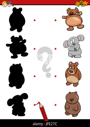 shadow game with bears Stock Photo - Alamy