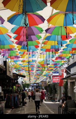 Turkey, Fethiye, umbrella street Stock Photo - Alamy