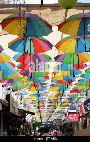 Turkey, Fethiye, umbrella street Stock Photo - Alamy