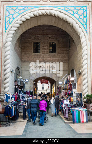 Bursa, Turkey - February 04, 2017: People are walking in the Park near ...