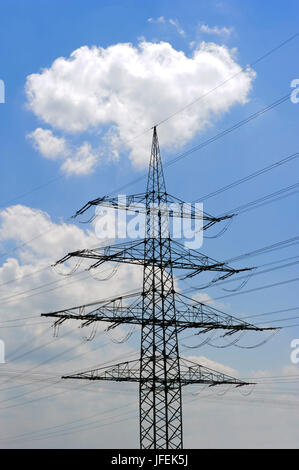 Many power poles and power lines Stock Photo - Alamy