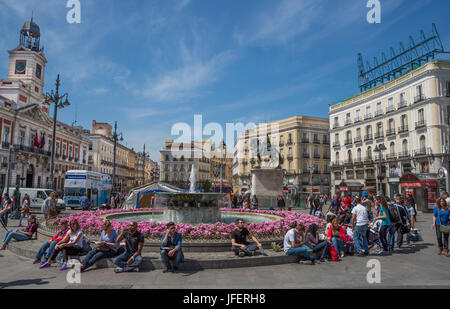 Gate of the Sun (Puerta del Sol) of Madrid, Spain Stock Photo - Alamy