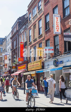 Shops, Brick Lane, Tower Hamlets, London, England, United Kingdom Stock ...