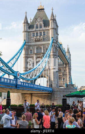 England, London, Tower Bridge and Bar Scene Stock Photo - Alamy