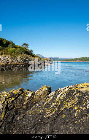 Lovely sunny day at Borth y Gest on the coast of North Wales, UK Stock ...