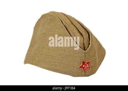 Soviet Army soldiers forage-cap Stock Photo - Alamy
