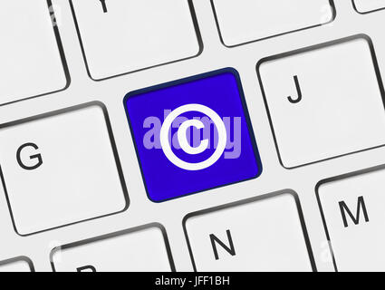 Computer keyboard with Copyright symbol Stock Photo - Alamy