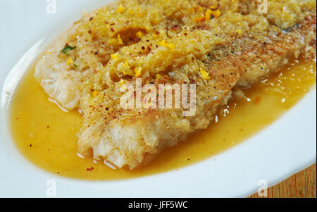 Monkfish in Orange Sauce Stock Photo - Alamy