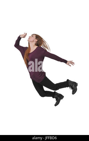 Beautiful Woman Tripping Stock Photo - Alamy
