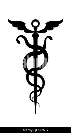 CADUCEUS. Mercury's wand / Apollo Staff. The Symbol of Stock Vector Art ...