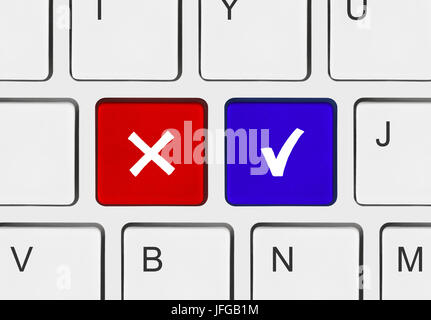 Computer keyboard with Yes and No keys Stock Photo - Alamy