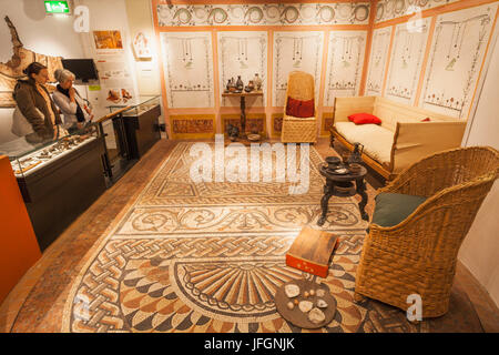 England, London, Museum of London, Exhibit of Recreated Roman Villa ...