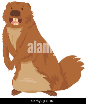 Cartoon Illustration of Funny Gopher Animal Stock Photo - Alamy