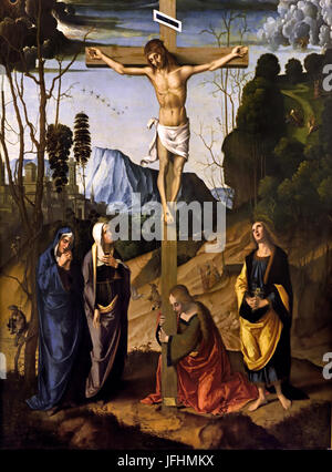 Crucifixion 1500 Marco Palmezzano 1459-1539 Italy Italian Stock Photo ...
