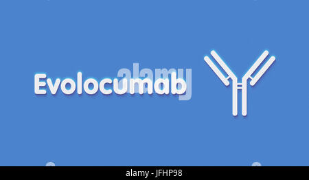 Evolocumab monoclonal antibody drug. Targets PCSK9 and is used in the ...