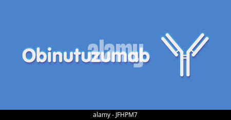 Obinutuzumab monoclonal antibody drug. Targets CD20 on B-cells and is ...
