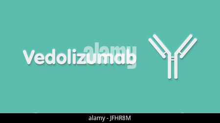 Vedolizumab monoclonal antibody drug. Targets alpha-4/beta-7 (a4b7 ...