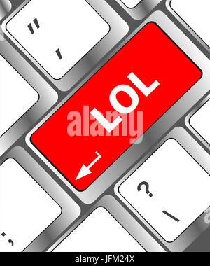 lol button on computer keyboard pc key Stock Photo - Alamy