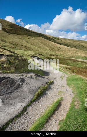 The old abandoned road below Mam Tor near Castleton, Derbyshire ...