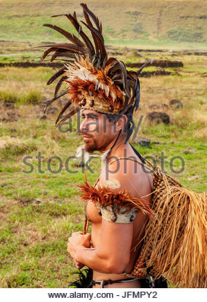 Native Rapa Nui man Easter Island Chile Stock Photo: 19548667 - Alamy