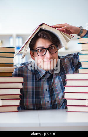 The nerd funny student preparing for university exams Stock Photo - Alamy