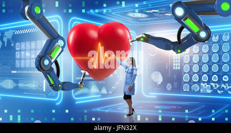 Heart surgery done by robotic arm Stock Photo - Alamy