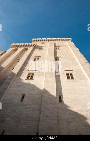 Avignon, France castle walls and fortification in the old town Stock ...