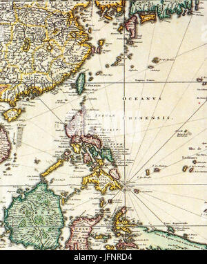 Old Map of the Philippines, South Asia. Luzon and Palawan, six years of ...