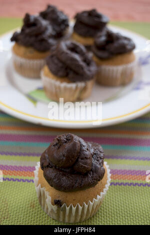 made by hand muffins with melted chocolate Stock Photo - Alamy