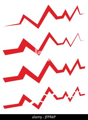 Heartbeat line and pulsating beat. Irregular intriguing rhythm ...