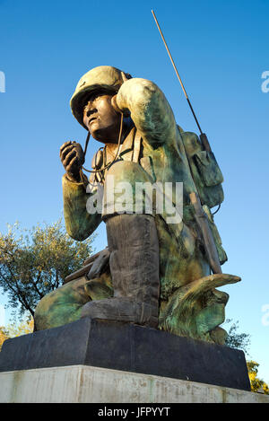 USA AMERICA ARIZONA PHOENIX A Navajo Indian sculpture and a monument to ...