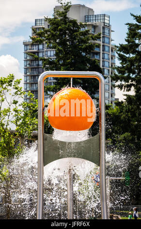 giant bucket splash at water park Stock Photo - Alamy
