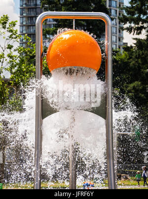 giant bucket splash at water park Stock Photo - Alamy
