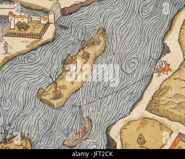 This map, 'Plan de Paris vers 1530', by Braun, illustrates Paris around ...