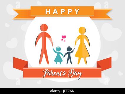 Happy Parents Day! Holiday background with abstract watercolor splashes ...