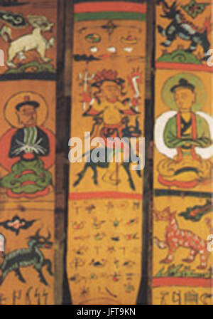 Chinese characters and pictographs in Naxi village of Guanyinsha ...