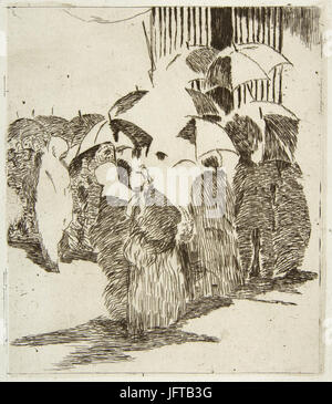 Line in front of the Butcher Shop 1870–71 by Edouard Manet Stock Photo ...