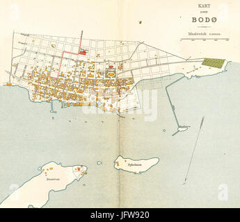 Bodø map 1908 Stock Photo - Alamy