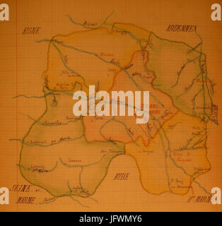 'Carte de la Marne' is a historical map from 1907, likely referring to ...