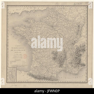 Map, Carte de France dressée pour l'usage du Roy, Guillaume Delisle (1675-1726), Copperplate ...