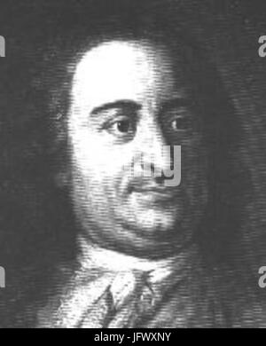 Portrait of Christian Wolff, a German philosopher, from the 18th ...
