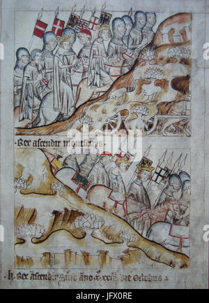 Codex Balduini Trevirensis - Alpenüberquerung Heinrich VII Stock Photo ...