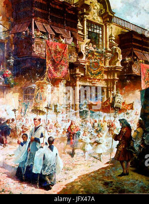 Corpus Christi by Teófilo Castillo is a painting that depicts the ...