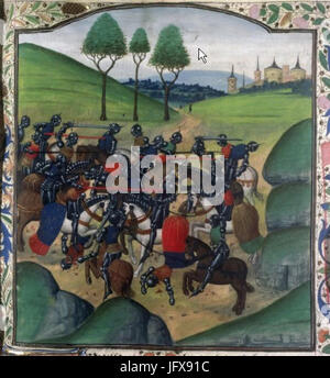Map of the Battle of Crecy Stock Photo - Alamy