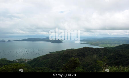 Lake Taal and Taal volcano from Tagaytay, Luzon, Philippines Stock ...