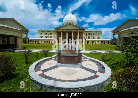 Parliament building of Palau on the Island of Babeldoab, Palau, Central ...